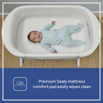 Sealy Cozy Cool Breathable Baby Bassinet | Baby Bedside Sleeper